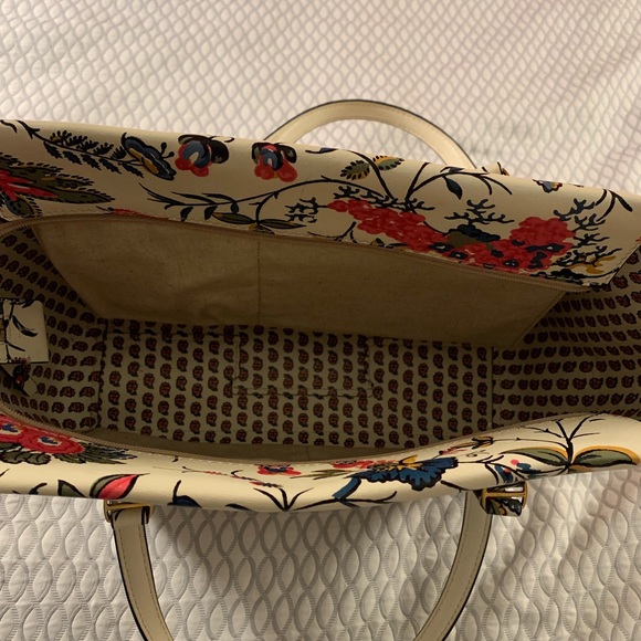 Tory Burch | Bags | Tory Burch Garden Ivory Gabriella Floral Tote ...